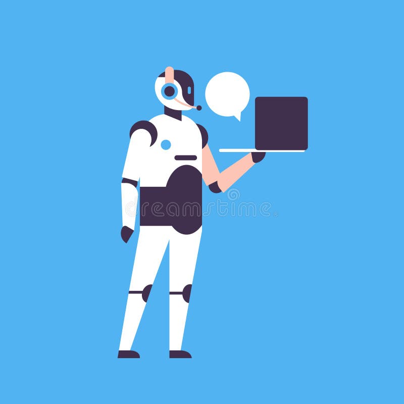 Bot Helper Chatbot Laptop Personal Assistant Chat Bubble Communication ...