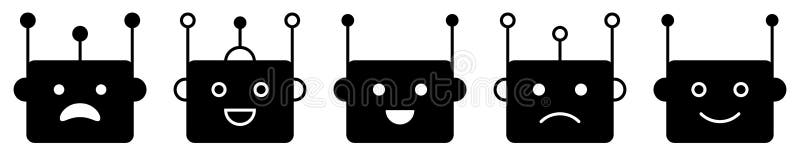 Bot icon set stock vector. Illustration of chat, virtual - 268655787