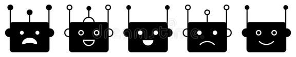 Bot icon set stock vector. Illustration of chat, virtual - 268655787