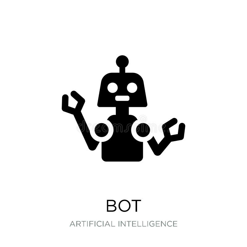 Bot Icon in Trendy Design Style. Bot Icon Isolated on White Background ...