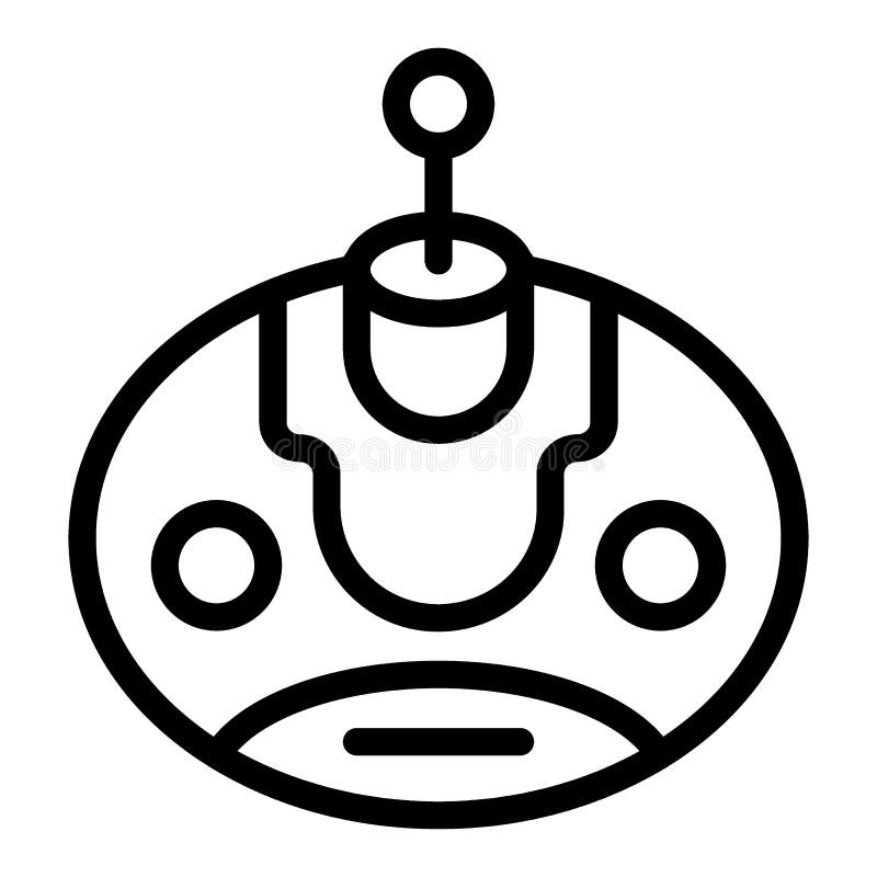 Bot Line Icon. Robot Vector Illustration Isolated on White. Ai Outline ...