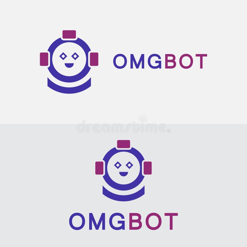Bot Logo Design Concept. Virtual Smart Assistant Bot Icon. Robot Head ...