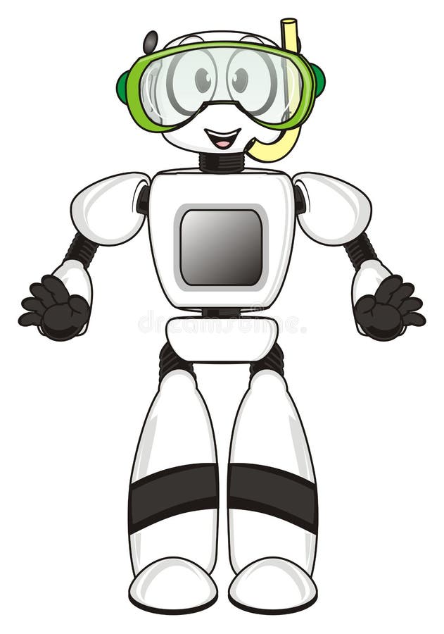 Bot with mask stock illustration. Illustration of ready - 95759810