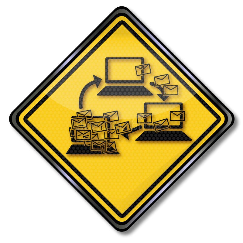 Bot-net and spam-mails stock vector. Illustration of bots - 76457875