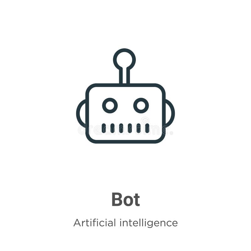 Robot, Bot, Chatbot, Artificial Intelligence Line Icon. Stock Vector ...