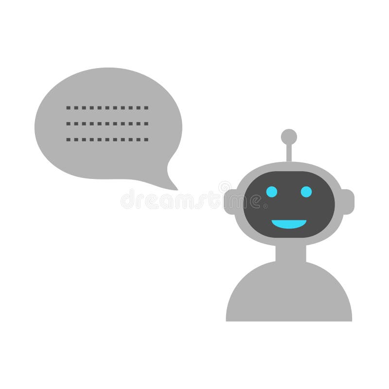Chatbot Icon in Headphones with Mic on Blue Backgroud Vector ...