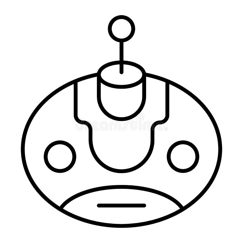 Bot Thin Line Icon. Robot Vector Illustration Isolated on White. Ai ...