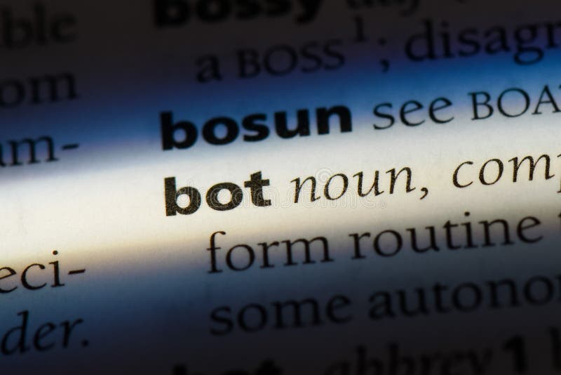 Bot stock photo. Image of word, macro, closeup, text - 114405262