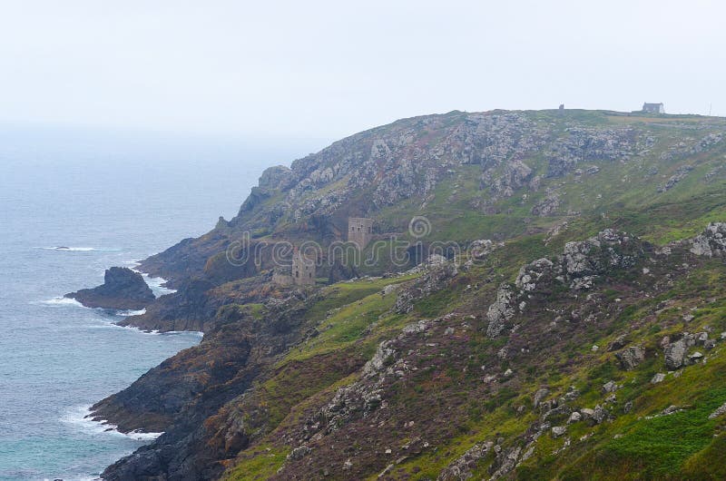 Botallack Mine and Coastline,St Just,Cornwall Stock Photo - Image of ...