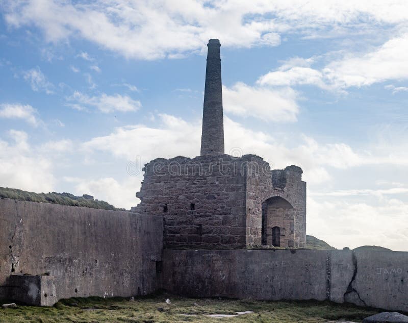 Botallack Mines Cornwall England Stock Photo - Image of industry, stack ...