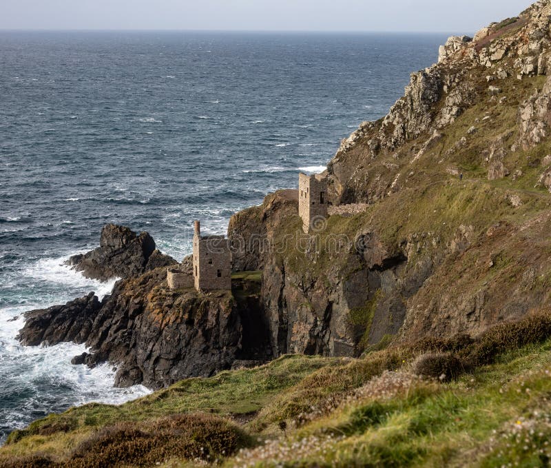 Botallack Mines Cornwall England Stock Photo - Image of construction ...