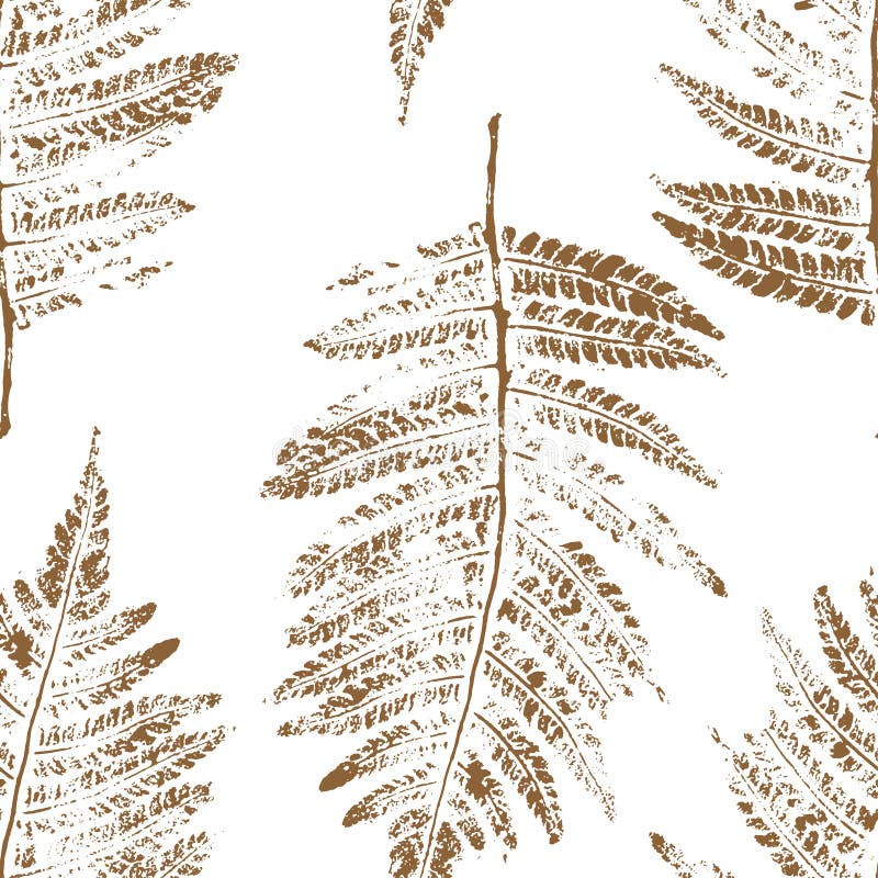 Botanical Abstract Background with the Fern Leaves Stock Illustration ...