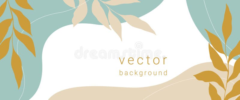 Botanical Banner Template in Boho Style. Horizontal Background for ...