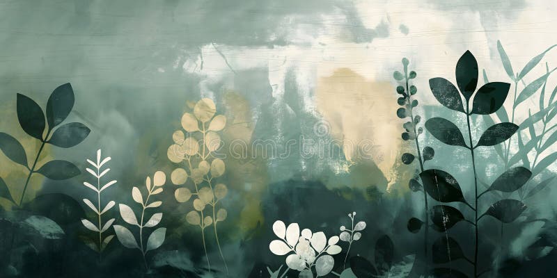 Botanical Design Featuring Simple Ones Natural Elements and Textures ...