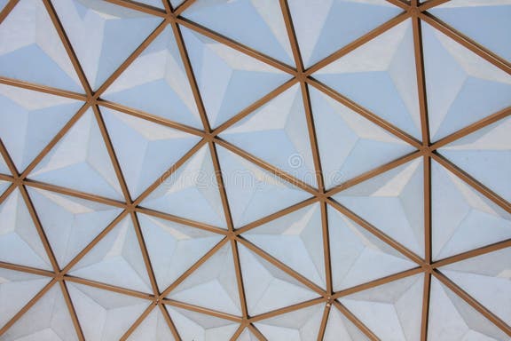 Botanical Dome Glass Roof Pattern, Stock Photo - Image of triangle ...