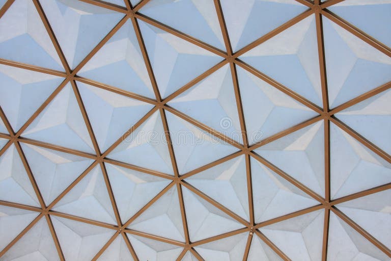 Botanical Dome Glass Roof Pattern, Stock Photo - Image of triangle ...