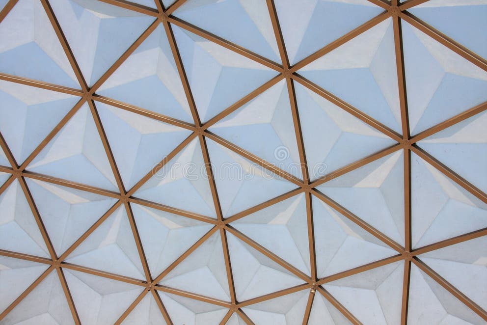 Botanical Dome Glass Roof Pattern, Stock Photo - Image of triangle ...