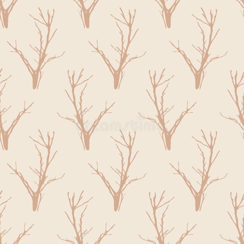 Botanical Floral Seamless Pattern Tree Branches Stock Vector ...
