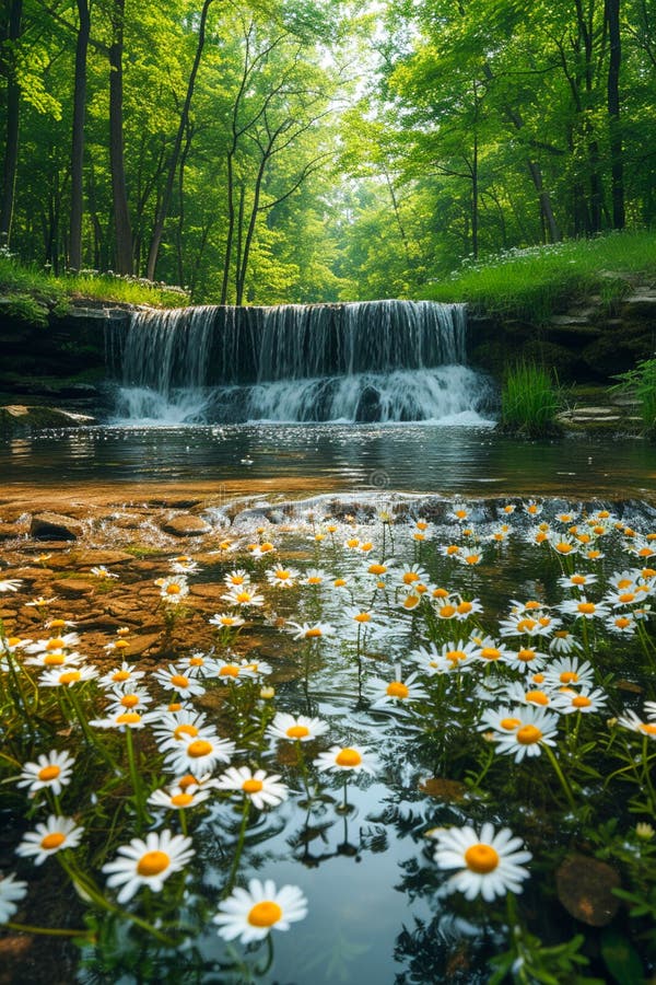 Botanical Garden: Spring Flowers and Oasis Stock Illustration ...