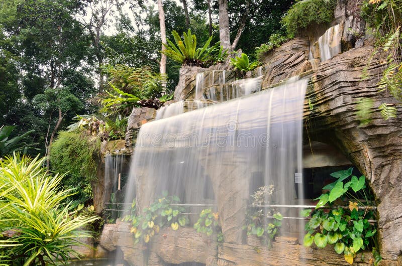 Waterfall in Malacca Botanic Garden Stock Photo - Image of malacca ...