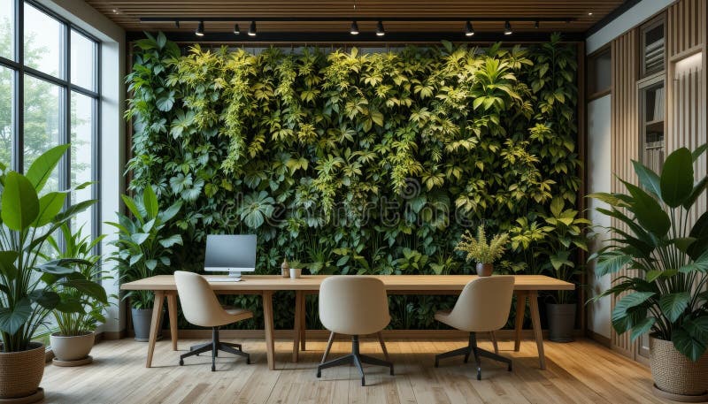 A Botanical-inspired Workspace Designed for a Refreshing and Tranquil ...