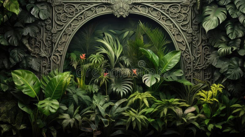 Botanical leaf divider stock illustration. Illustration of visually ...