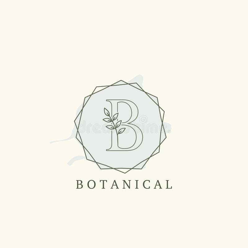 Botanical Leaf Initial B Letter Logo, Vector Logo Design Concept ...