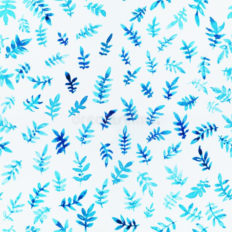 Botanical Pattern. Blurred Seamless Pattern of Leaves Stock ...