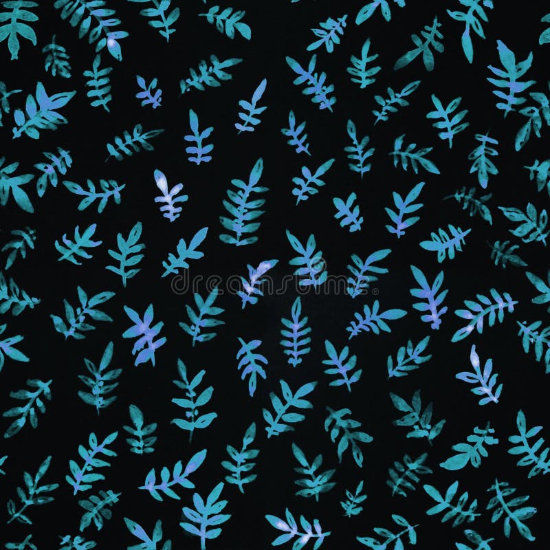 Botanical Pattern. Blurred Seamless Pattern of Leaves Stock ...