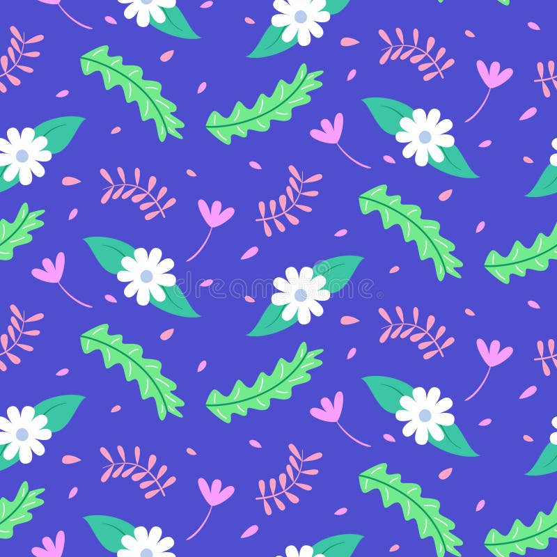 Botanical Pattern Illustration. Colorful Rapport Stock Vector ...