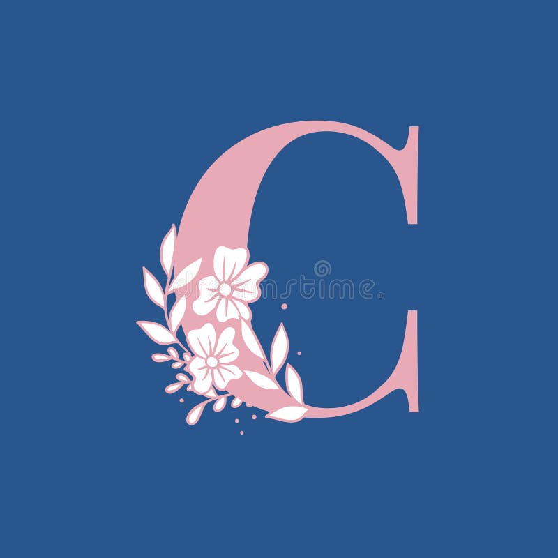 Botanical Capital Letter C Vector Stock Vector - Illustration of ...