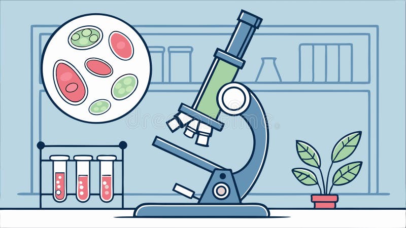 Botanical Research Lab, Microscope and Plant Science, Vector Design ...