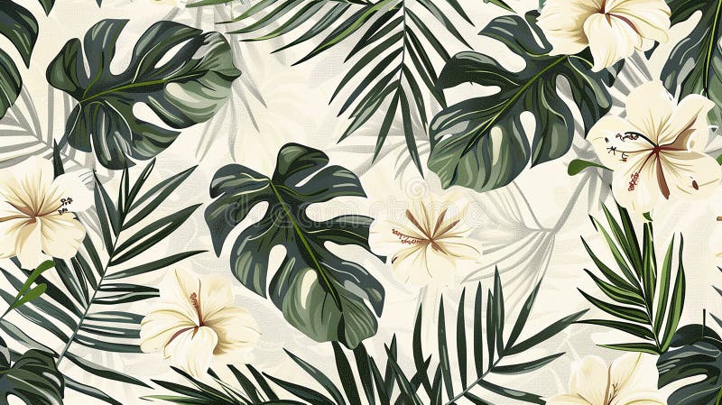 Botanical Seamless Background Tile Pattern. Natural Background Stock ...