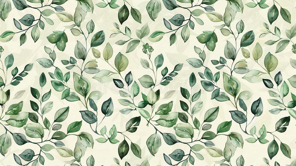 Botanical Seamless Background Tile Pattern. Natural Background Stock ...