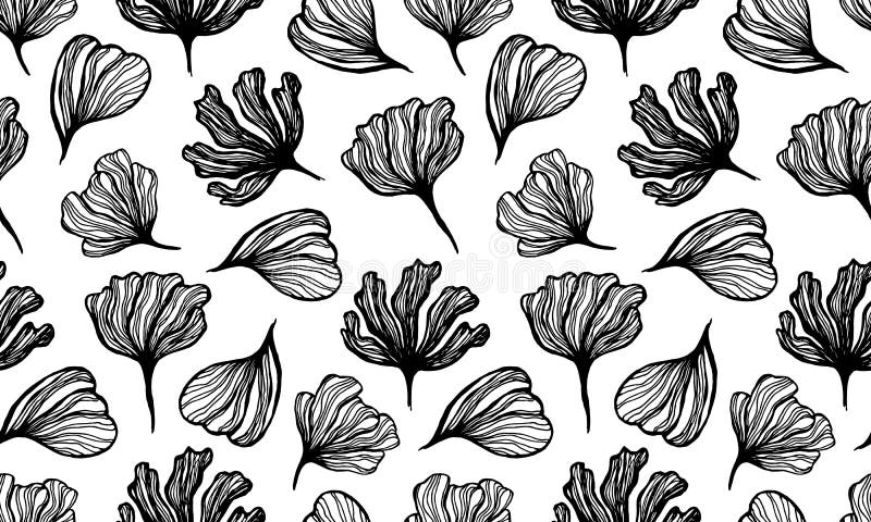 Botanical seamless pattern stock vector. Illustration of flower - 186049666