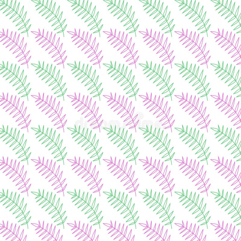 Botanical Simple Green Leaves Pattern Texture Wallart Stock Vector ...