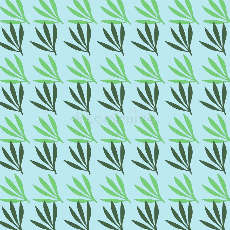 Botanical Spring Summer Leaves Design Pattern Stock Vector ...