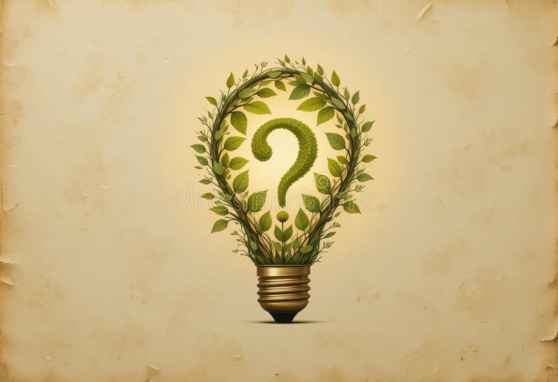 Delicate Light Bulb Shape Formed by Intertwining Leaves, with a ...