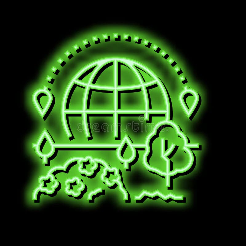 Botanical Tourism Neon Glow Icon Illustration Stock Vector ...