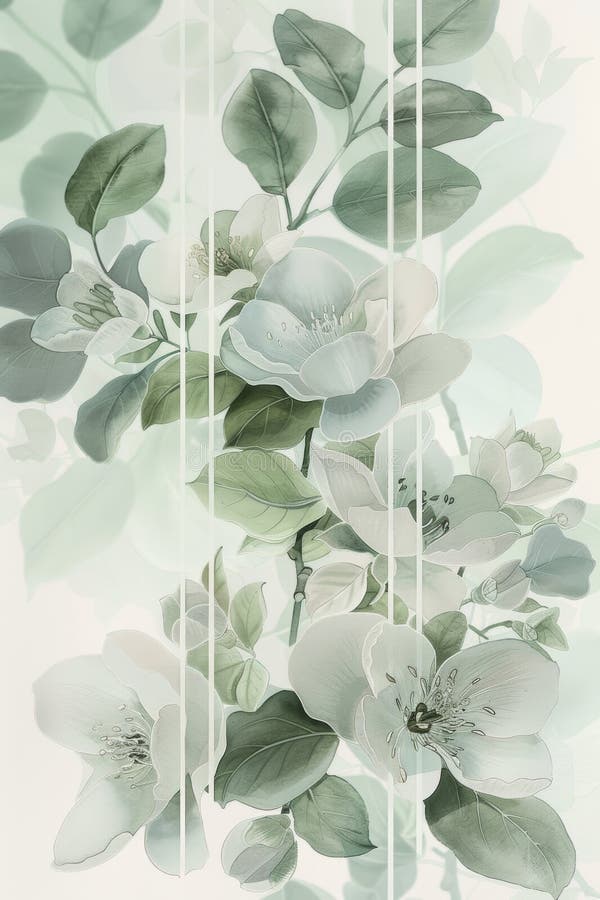 Botanical Triptych with Floral Compositions in Pastel Tones, Creating a ...