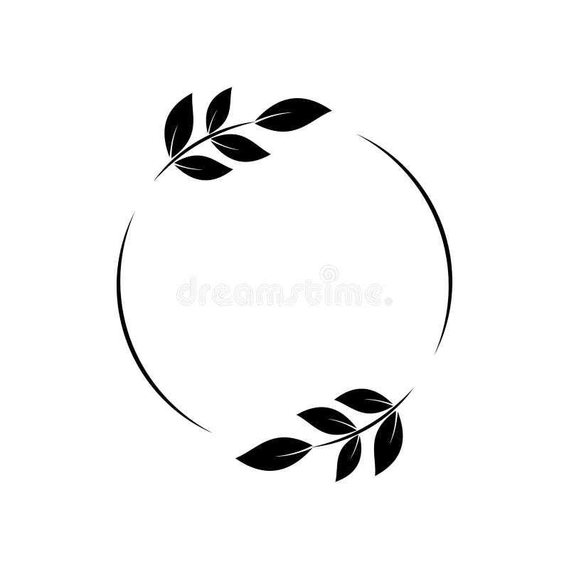 Botanical Wedding Frame Elements Stock Illustration - Illustration of ...