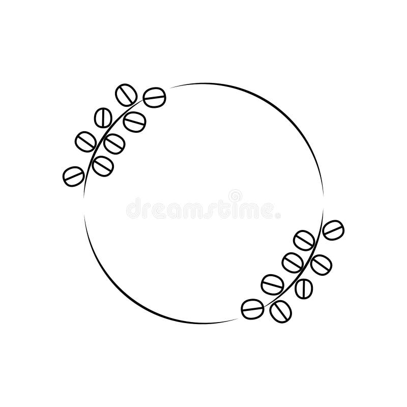 Botanical Wedding Frame Elements Stock Illustration - Illustration of ...