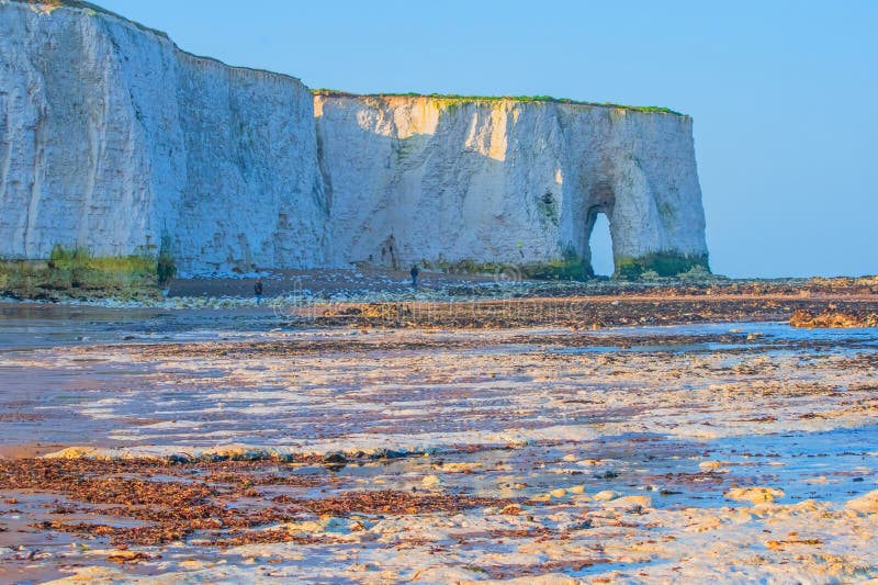 Botany Bay Kent White Cliif with a Rocky Beach Foreground Stock Photo ...