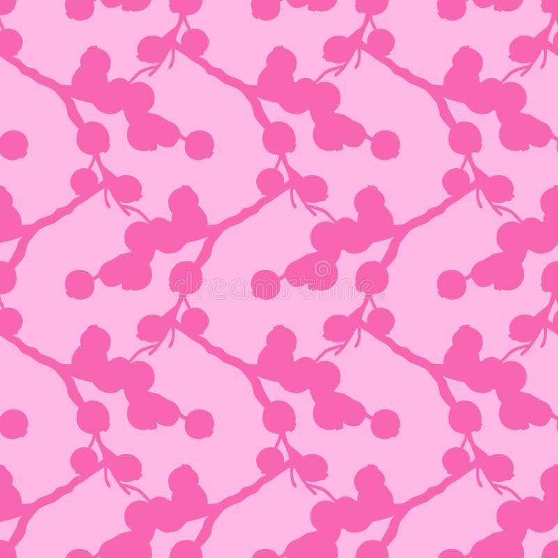 Botany Berries Floral Branches Seamless Pattern Stock Vector ...