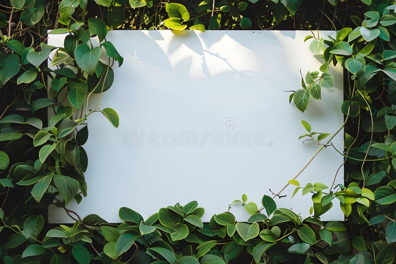 Botany Layout with Leaves Bordering for Copy Space Stock Image - Image ...