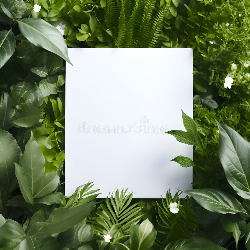 Botany Layout with Leaves for Copy Space Designs Stock Image - Image of ...