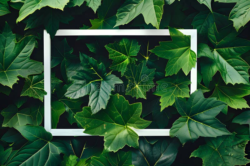 Botany Layout with Leaves for Copy Space Designs Stock Photo - Image of ...
