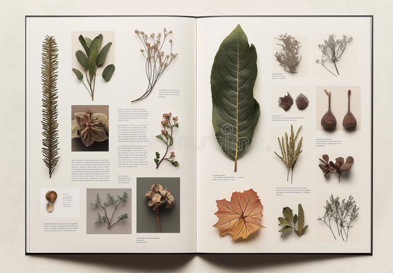 Botany Magazine Design Layout Stock Illustration - Illustration of ...