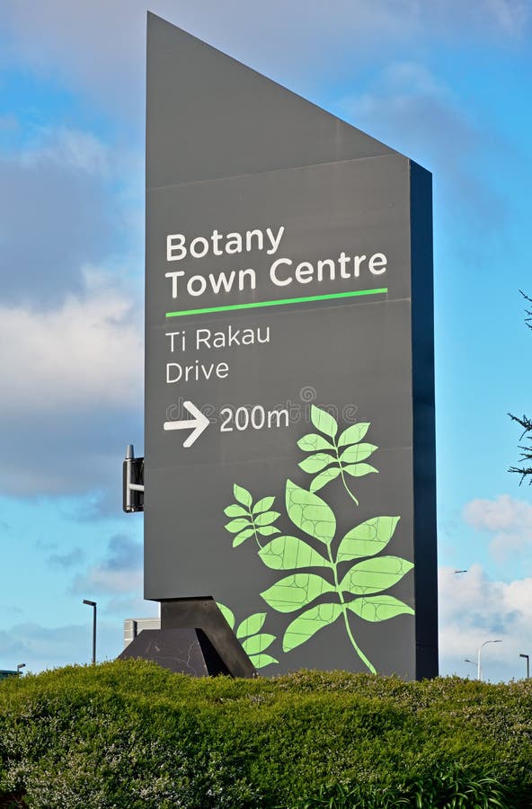 Botany Town Centre Sign Board at Ti Rakau Drive Editorial Image - Image ...