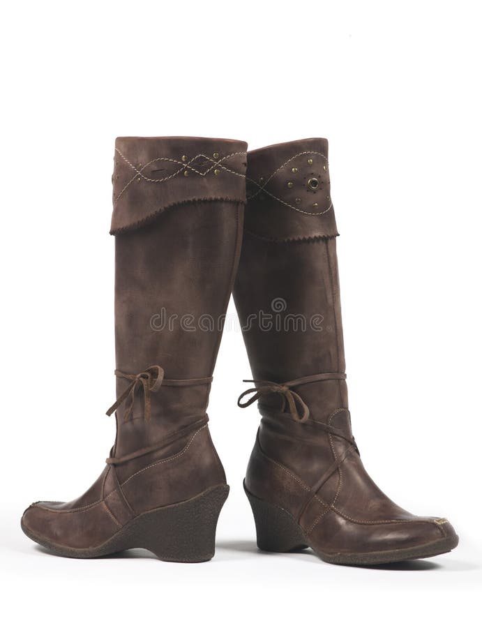 Botas de couro da mulher foto de stock. Imagem de couro - 35794172